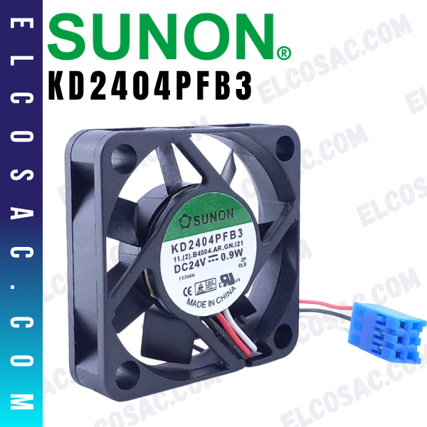 KD2404PFB3 | VENTILADOR AXIAL 40X40X10MM 24V DC 0.9W | SUNON - Elcosac ...